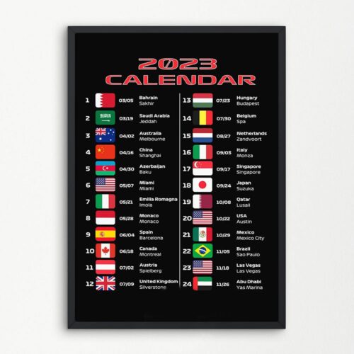 F1 2023 Calendar Overview Poster ⋆ Vuccie